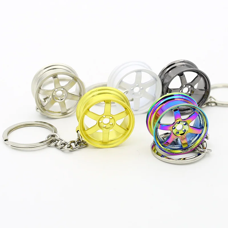JDM-Te37-Wheel-Rim-Alloy-Metal-Keychain-Model-Miniature-Keyring-Keyfob ...