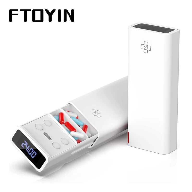 Ftoyin Smart Pill Organizer With 3 Alarms Led-display Daily Pills Box ...