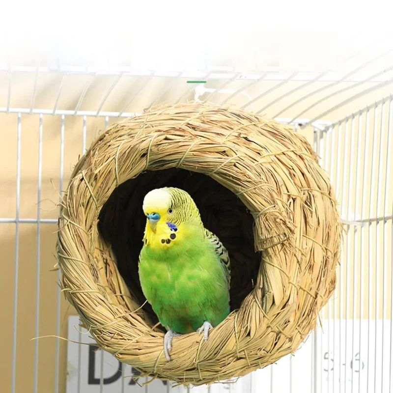 1pc-Natural-Handmade-Straw-Bird-Nest-Pigeon-House-Parrot-Nest-Warm-Pet ...