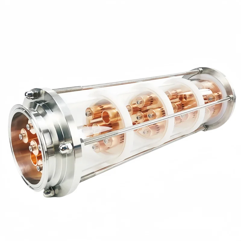 4inch FlangeOD119mm Tri Clamp Distillation Column With 5set Copper ...