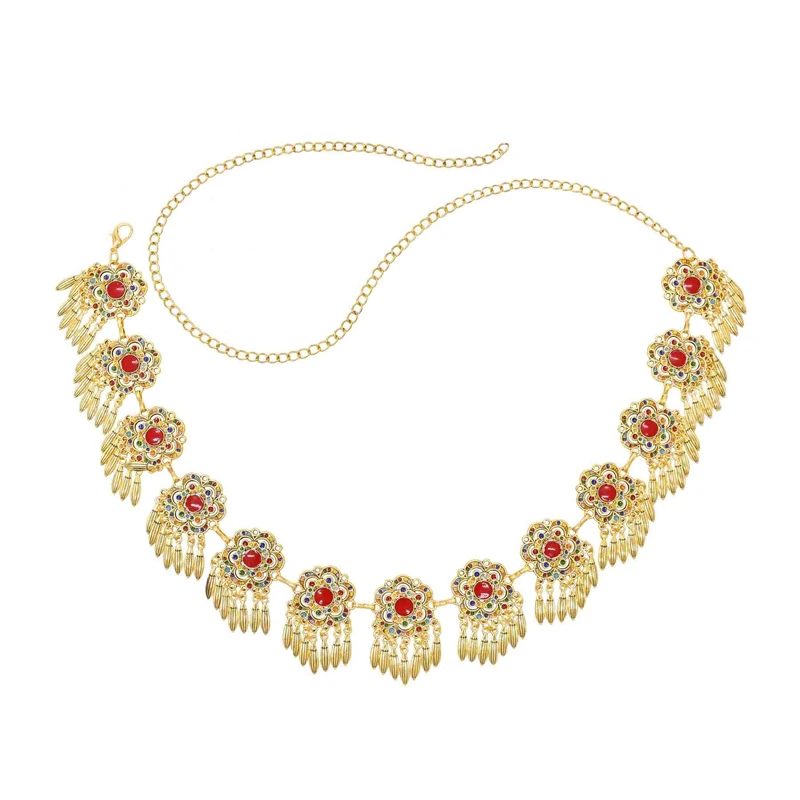 Vintage-Women-Wasit-Chains-Bohemian-Ethnic-Colorful-Acrylic-Tassel ...