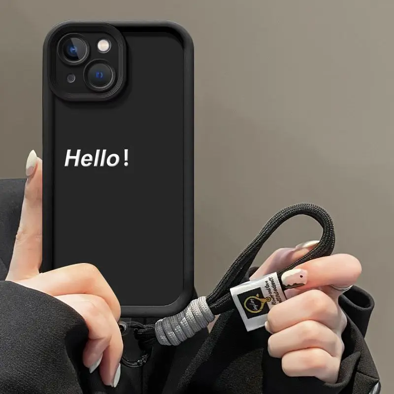 English-hello-phone-case-for-Redmi-note13-k60-Xiaomi-13-12-Couple-12pro ...