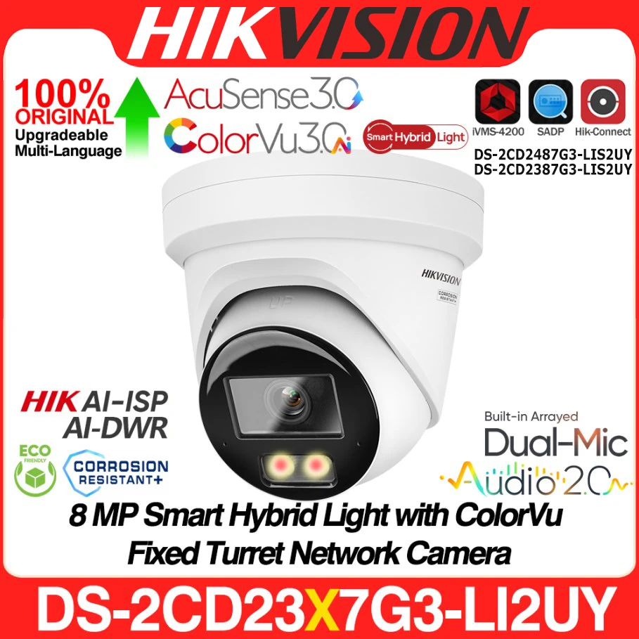 Hikvision DS-2CD2347G3-LI2UY DS-2CD2387G3-LI2UY 4MP 8MP Smart Hybrid ...