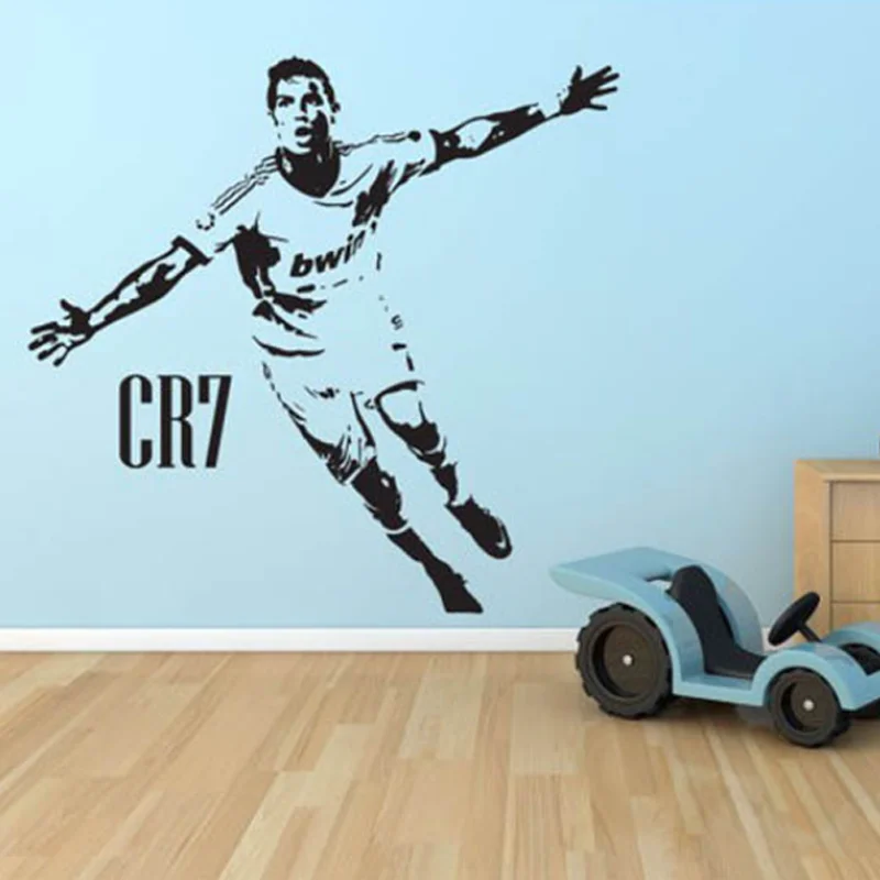Football-Star-Ronaldo-Wall-Sticker-Living-Room-Background-Wall ...