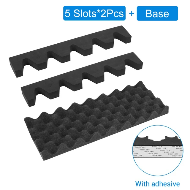 5 Slots Foam Gun Rack with Base Rifles Shotguns Wall Mount Gun Holder ...