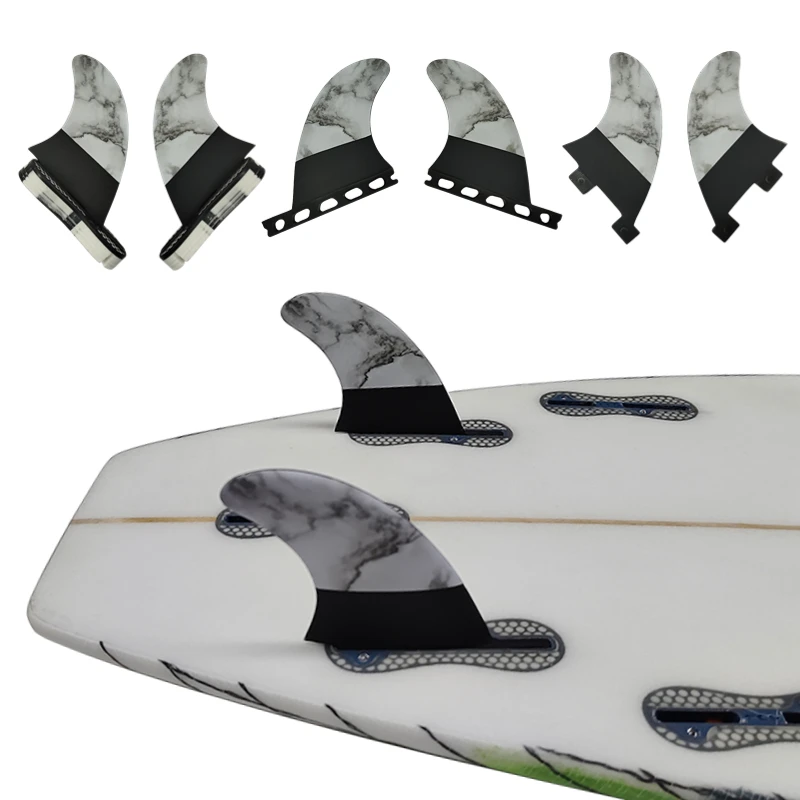 2pcs Surfboard Fins Twins Surf Fins GL Size Twin Fins Double Tabs ...