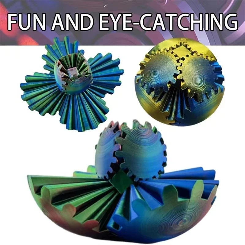 2024-New-Product-3D-Printed-Gear-Ball-Rotating-Toy-Innovative-Desktop ...