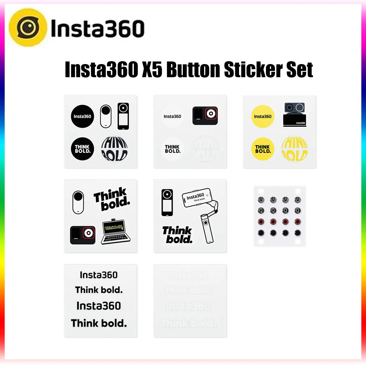 Insta360 Button Sticker Set For Insta 360 X5/X4 Air/X3/Ace Pro 2/GO ...