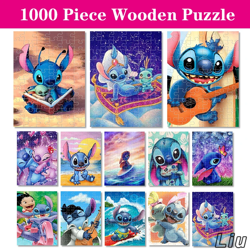 1000 Piece Puzzle Disney Movie Lilo & Stitch Diy Cartoon Creative ...