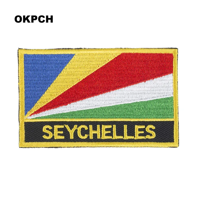 Seychelles Flag Embroidery Patches Iron on Saw on Transfer patches ...