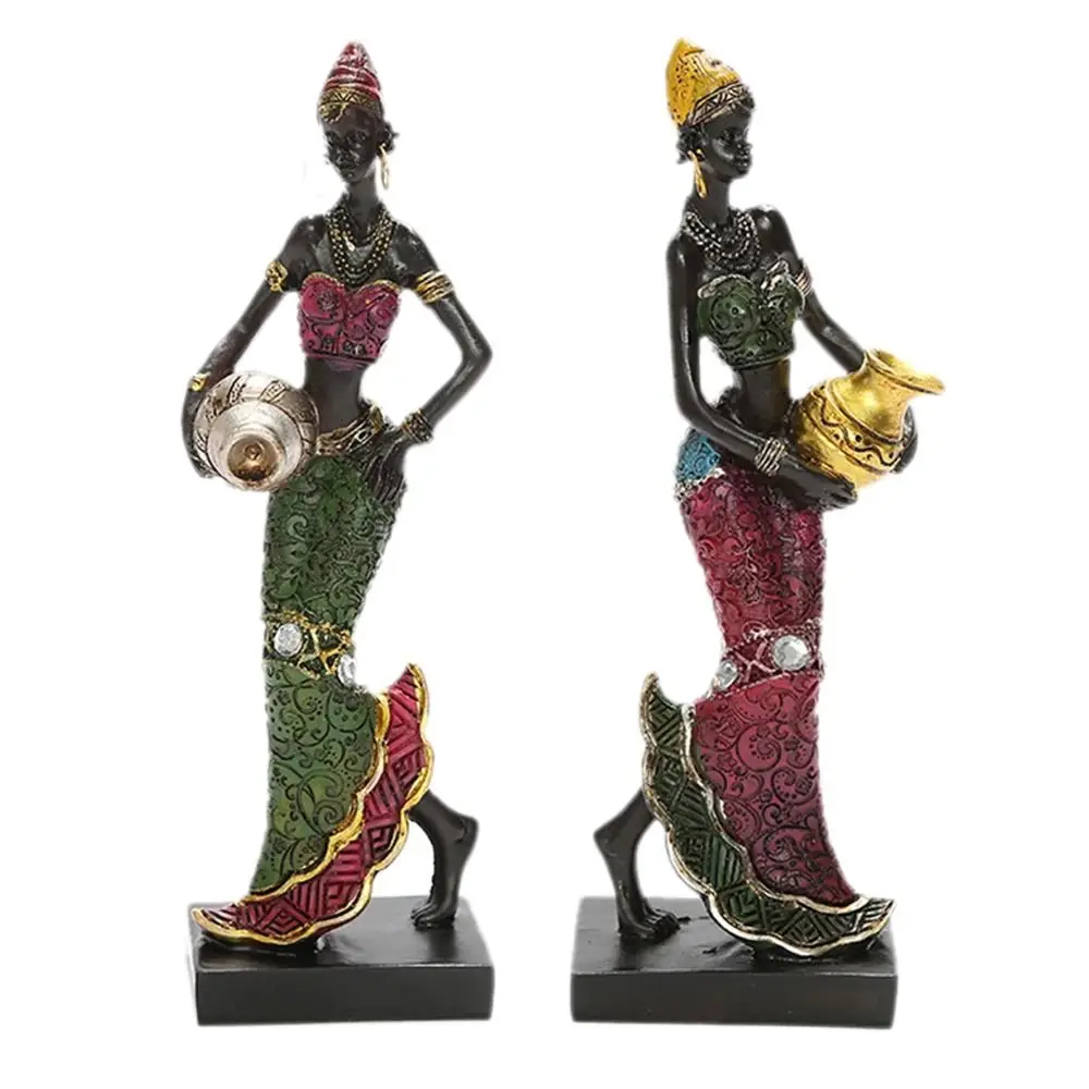 African-Dancing-Women-Miniatures-Figures-Tribal-Lady-Statue-Sculpture ...