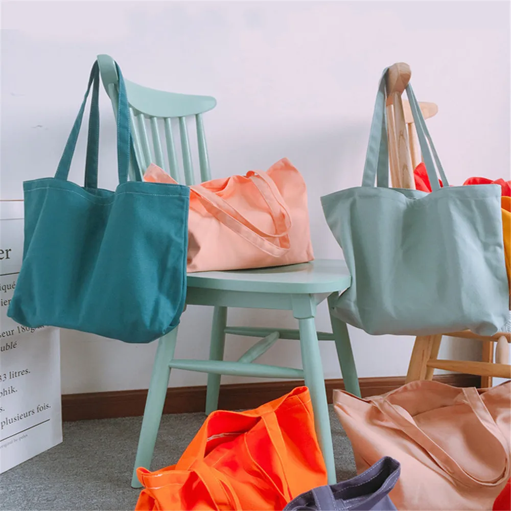Portable-Canvas-Bags-Women-Shopping-Bag-Eco-Friendly-Foldable-Bag ...