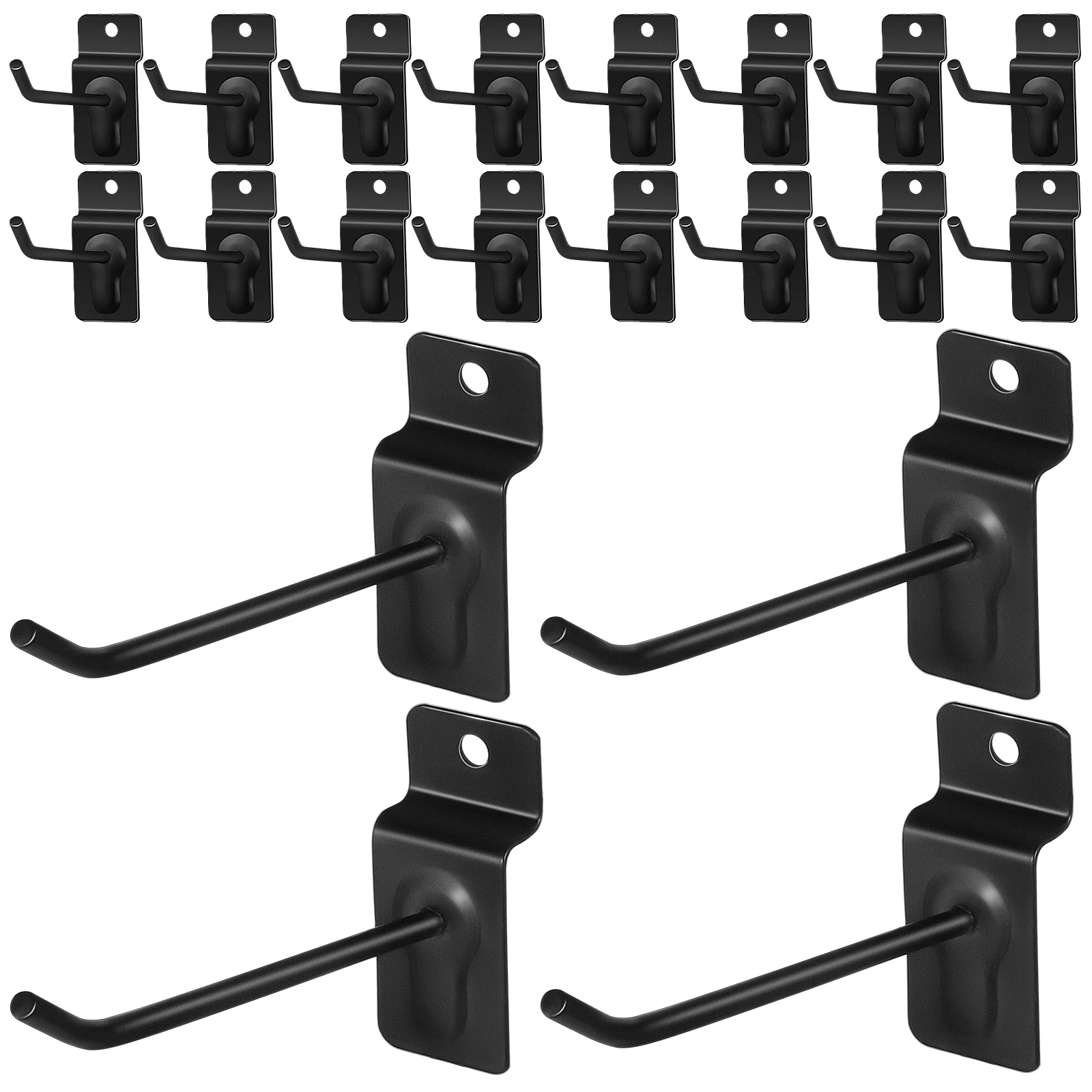 20Pcs Heavy Duty Hooks Metal Wall Hooks Slatwall Accessories Garage ...