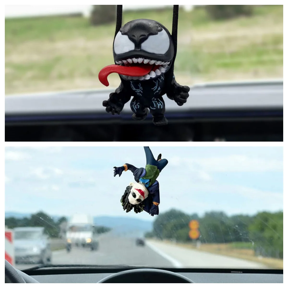 Cartoon Venom Car Rearview Mirror Pendant Venom Joker Car Pendant ...