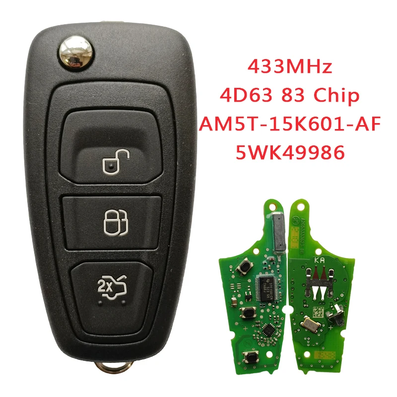 TXK018047-Original-PN-AM5T-15K601-AF-AG-For-Ford-OEM-Flip-Key-3-Button ...