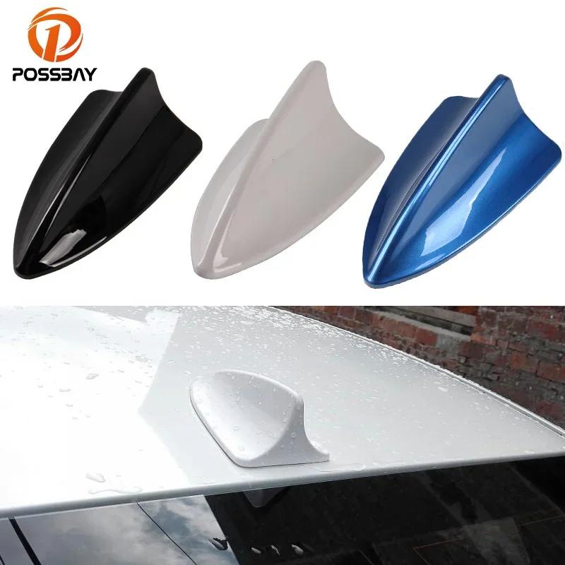 Car-Universal-Shark-Fin-Roof-Decorative-Decorate-Antenna-Aerial-Black ...