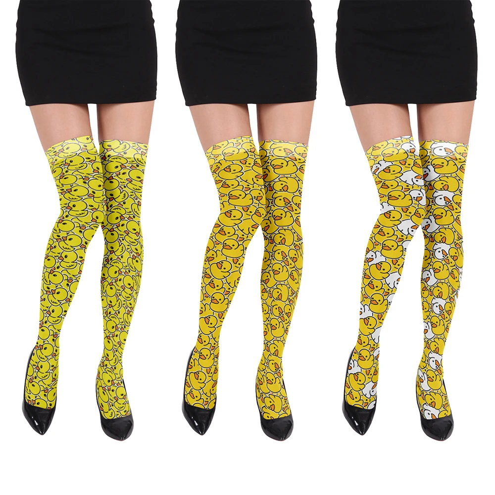 New Little Yellow Duck Over The Knee Stockings Cosplay Two Dimensional ...