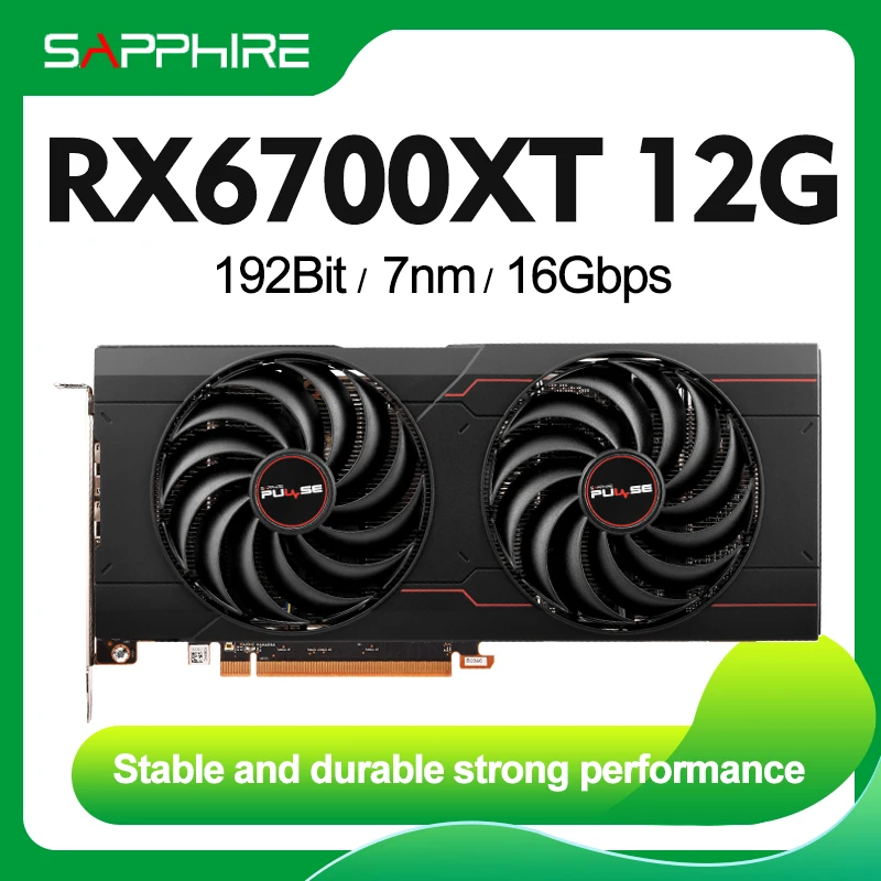 Sapphire RX 6700 XT RX6700 6700XT Placa de Vídeo GPU PULSE AMD Radeon ...