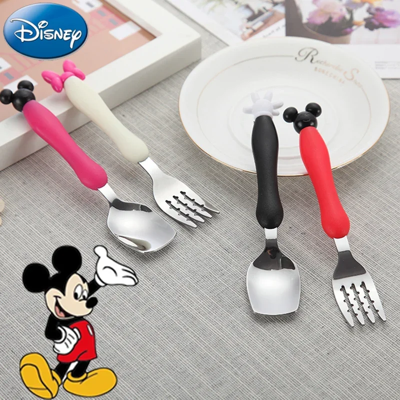 Disney-Mickey-Tableware-Cartoon-Kid-Spoon-Fork-Set-Dessert-Spoon-for ...