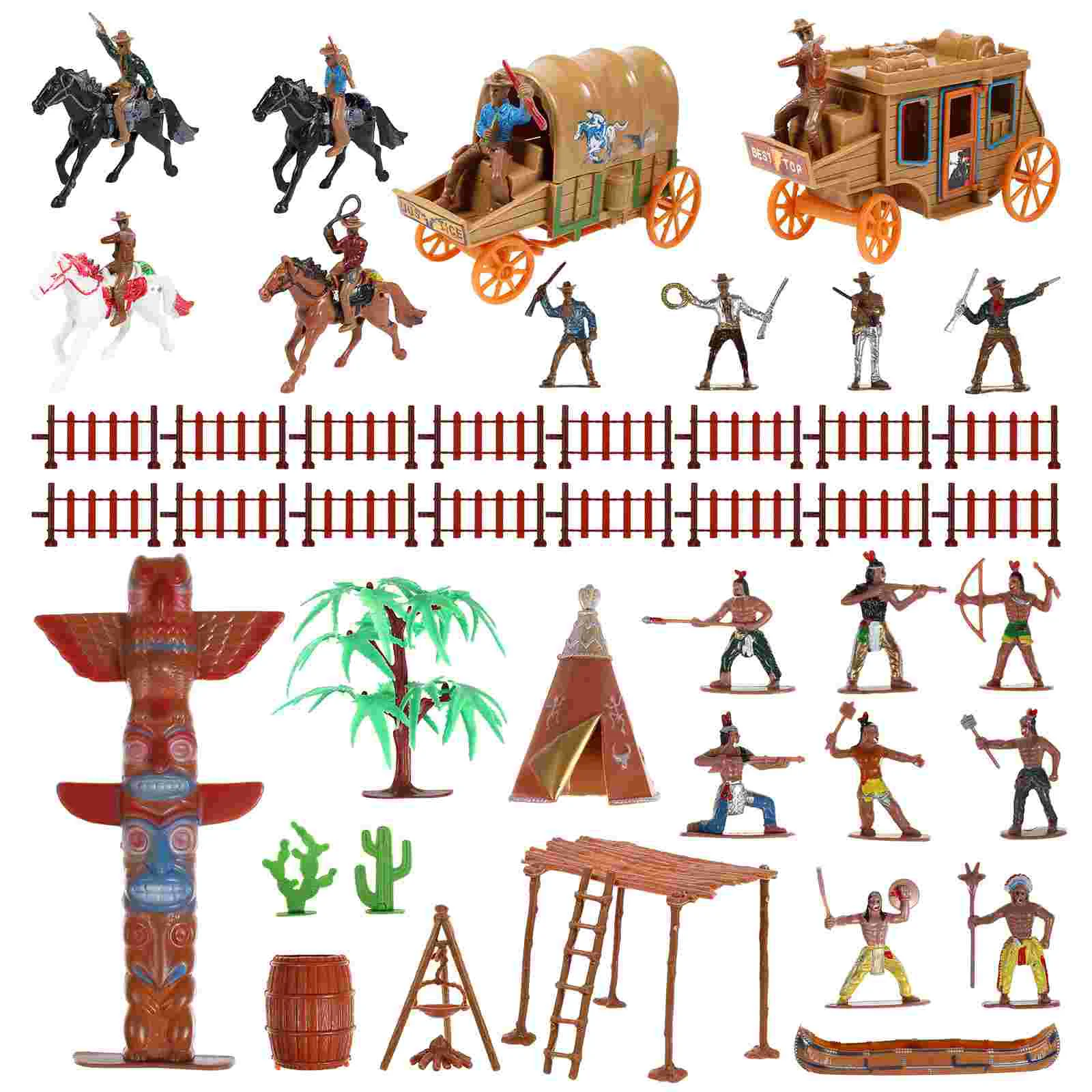 1 Juego de figuras del Salvaje Oeste, conjunto de juguetes de figuras ...