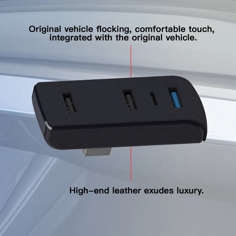 4-in-1 USB Hub Ports Charger Data Transfer Car Glove Box Docking ...