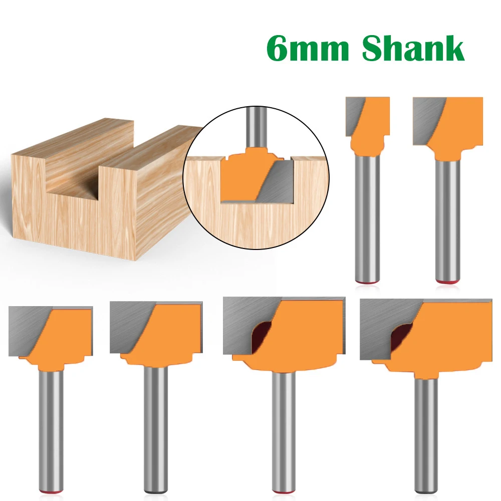 1PC-6MM-Shank-Milling-Cutter-Wood-Carving-Cleaning-Bottom-Bit-Straight ...