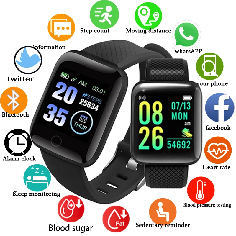 Reloj inteligente deportivo para hombre y mujer, pulsera con Monitor de ritmo cardíaco ...