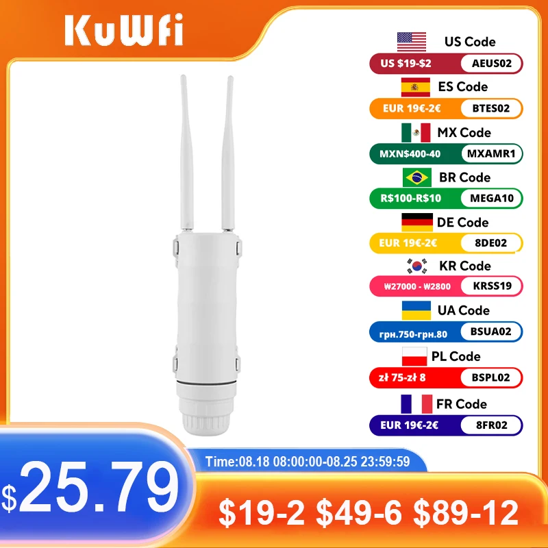 KuWFi-Outdoor-4G-LTE-WiFi-Router-CAT4-300Mbps-IP67-Waterproof-4G-SIM ...