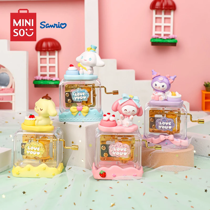 MINISO-Cinnamoroll-Musical-Boxes-Hand-Crank-Cute-My-Melody-Cartoon ...