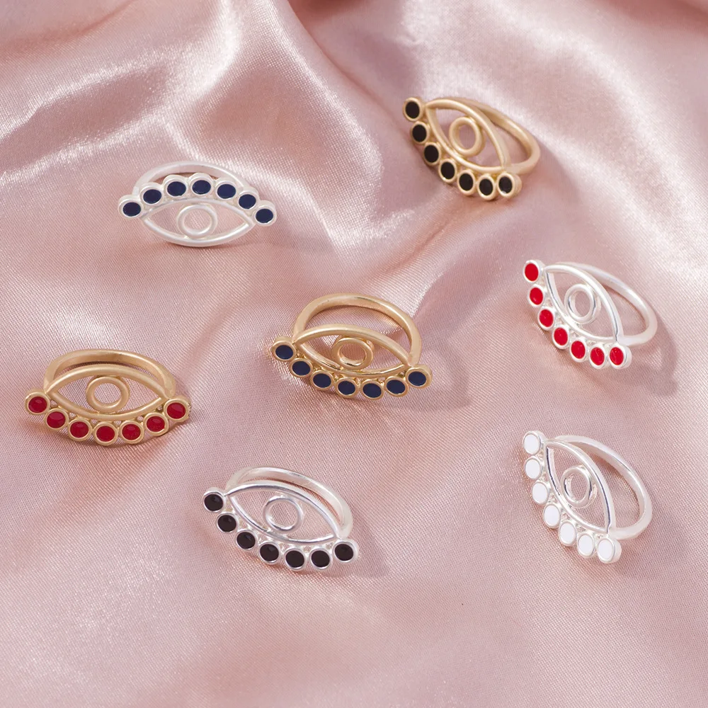 VG anillos con forma de ojo malvado para mujer, sortija ajustable de Color dorado, 1 piezas ...