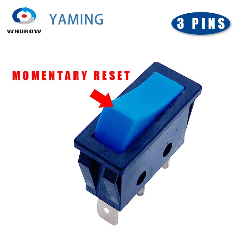 5pcs-KCDF-108-Reset-Momentary-Rocker-Switch-16A-250VAC-Blue-Push-Button ...