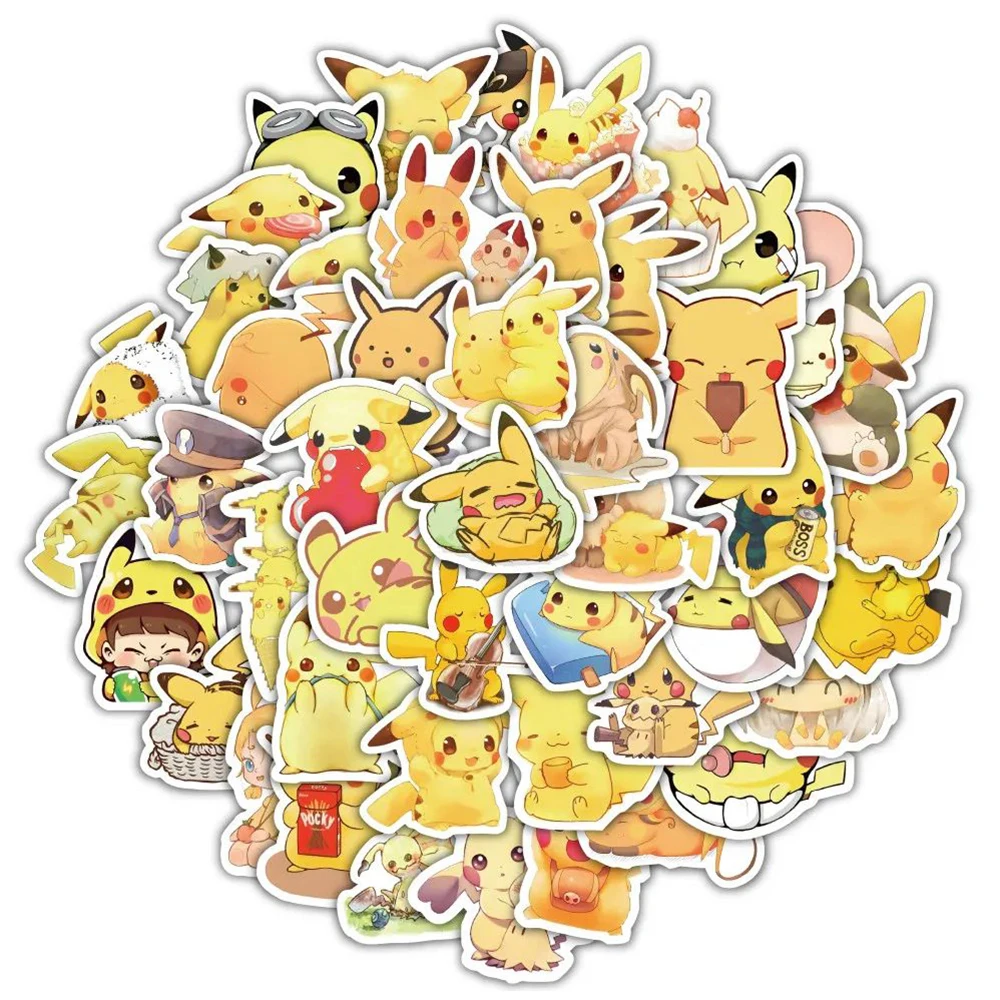 10-30-50pcs-Pokemon-Pikachu-Anime-Stickers-Kawaii-Kids-Decals-Toys-Cute ...