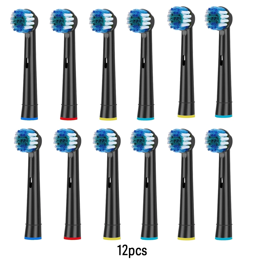 12PCS Black Replacement Brush Heads For Oral B Electric Toothbrush ...