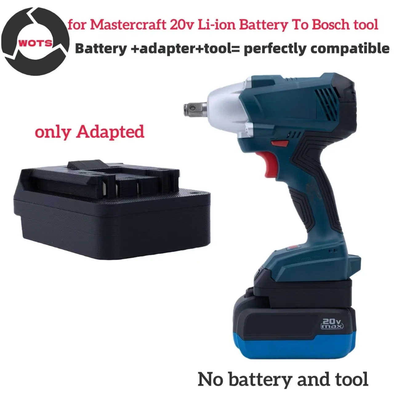 Adapter for Mastercraft 20v PWR POD Li-ion Battery To Bosch 18v Power ...