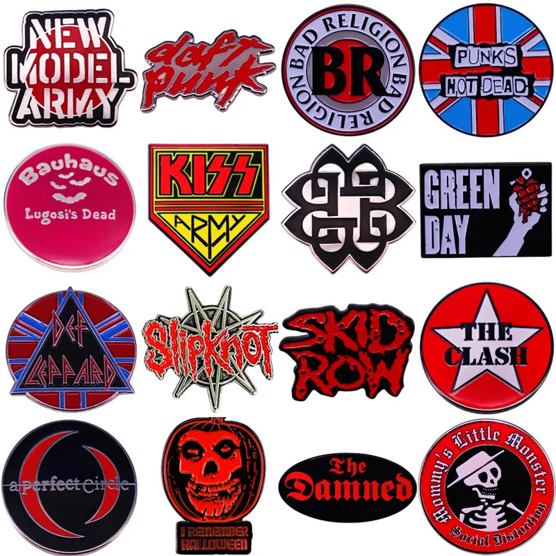 Pin de banda de Rock de música de Metal pesado, broche de esmalte ...
