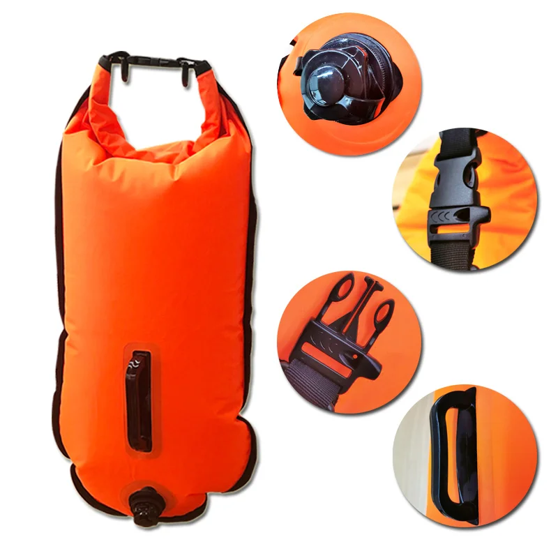 Swimming Buoy Safety Float Air Dry Bag Inflatable Floating Bag ...
