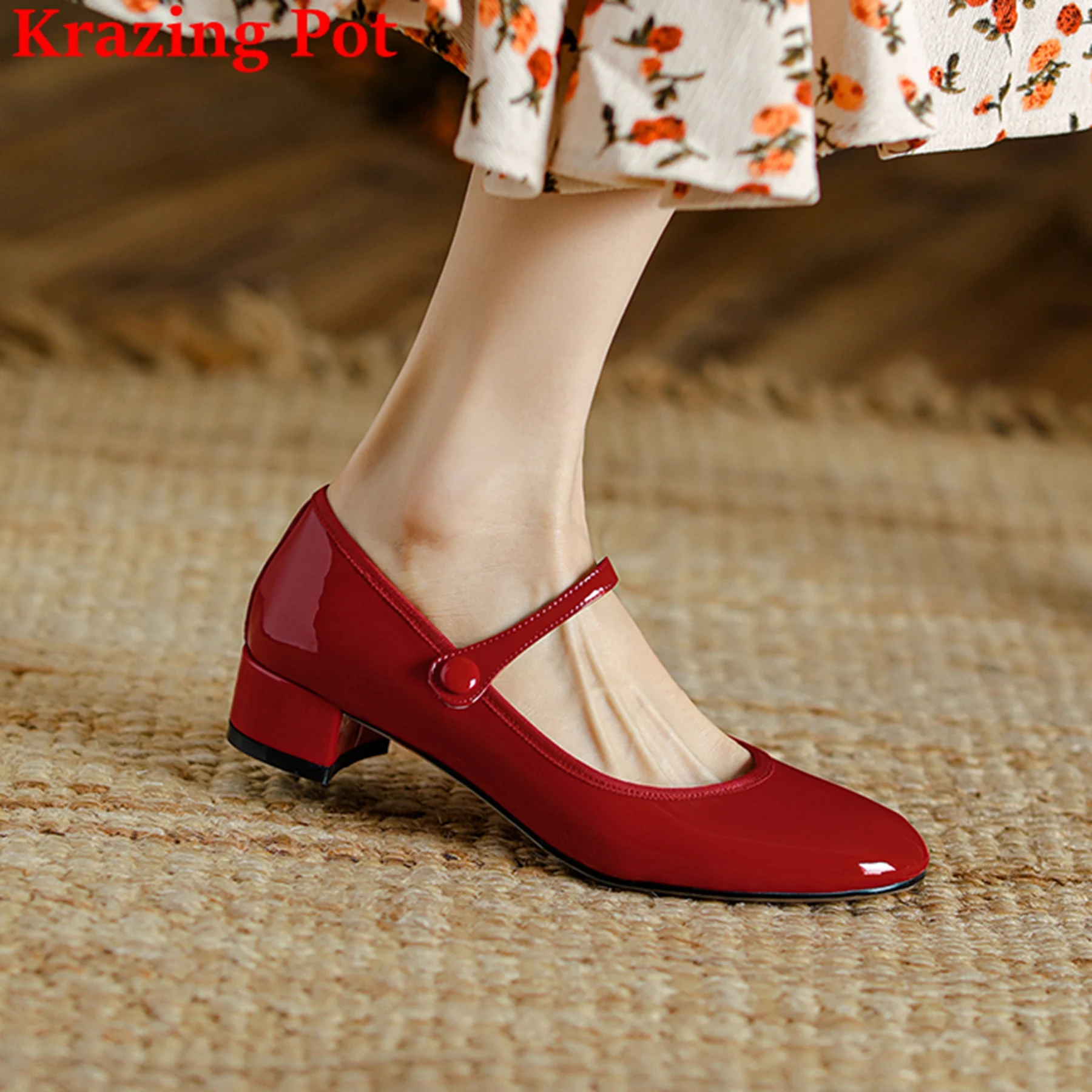 Krazing-Pot-Patent-Leather-Brand-Mary-Janes-Shallow-Round-Toe-Med-Heels ...