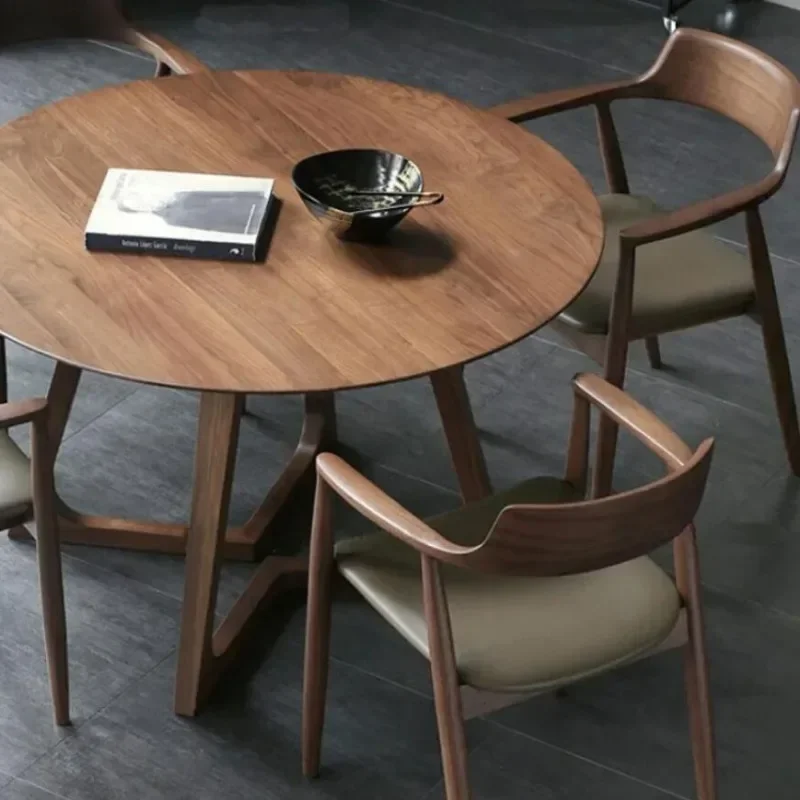 Modern-Dining-Tables-Solid-Wood-Round-Table-Organizer-Library-Center ...