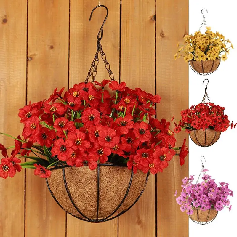 Artificial-Hangings-Flower-Baskets-Valentine-s-Violet-Artificial-Flower ...