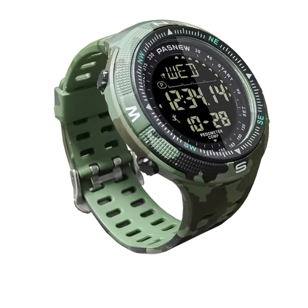 Military-Compass-Watch-Men-Digital-Pedometer-Waterproof-Electronic-Hand ...