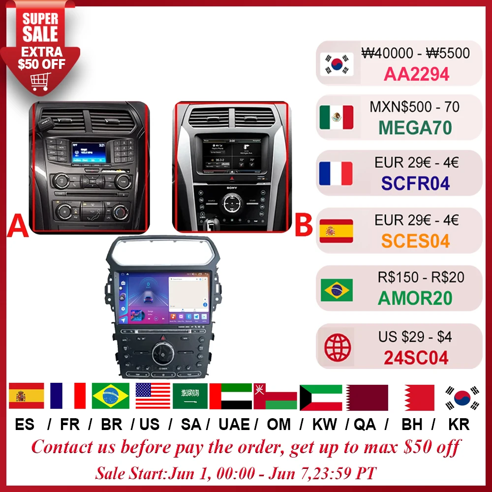 Autoradio-Android-For-Ford-Explorer-5-2011-2019-Radio-Stereo-Multimedia ...