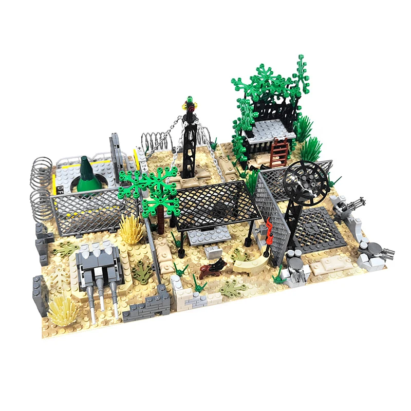 Desert Camp Barracks Base Military MOC Building Blocks Radar Tower ...