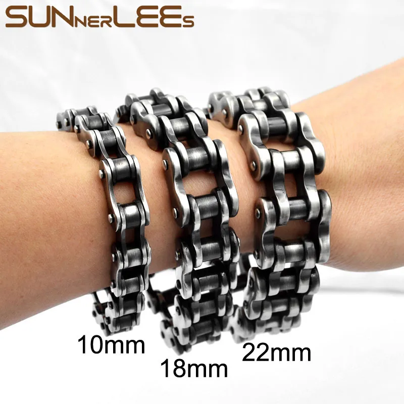 SUNNERLEES-316L-Stainless-Steel-Bracelet-Bangle-Biker-Bicycle ...
