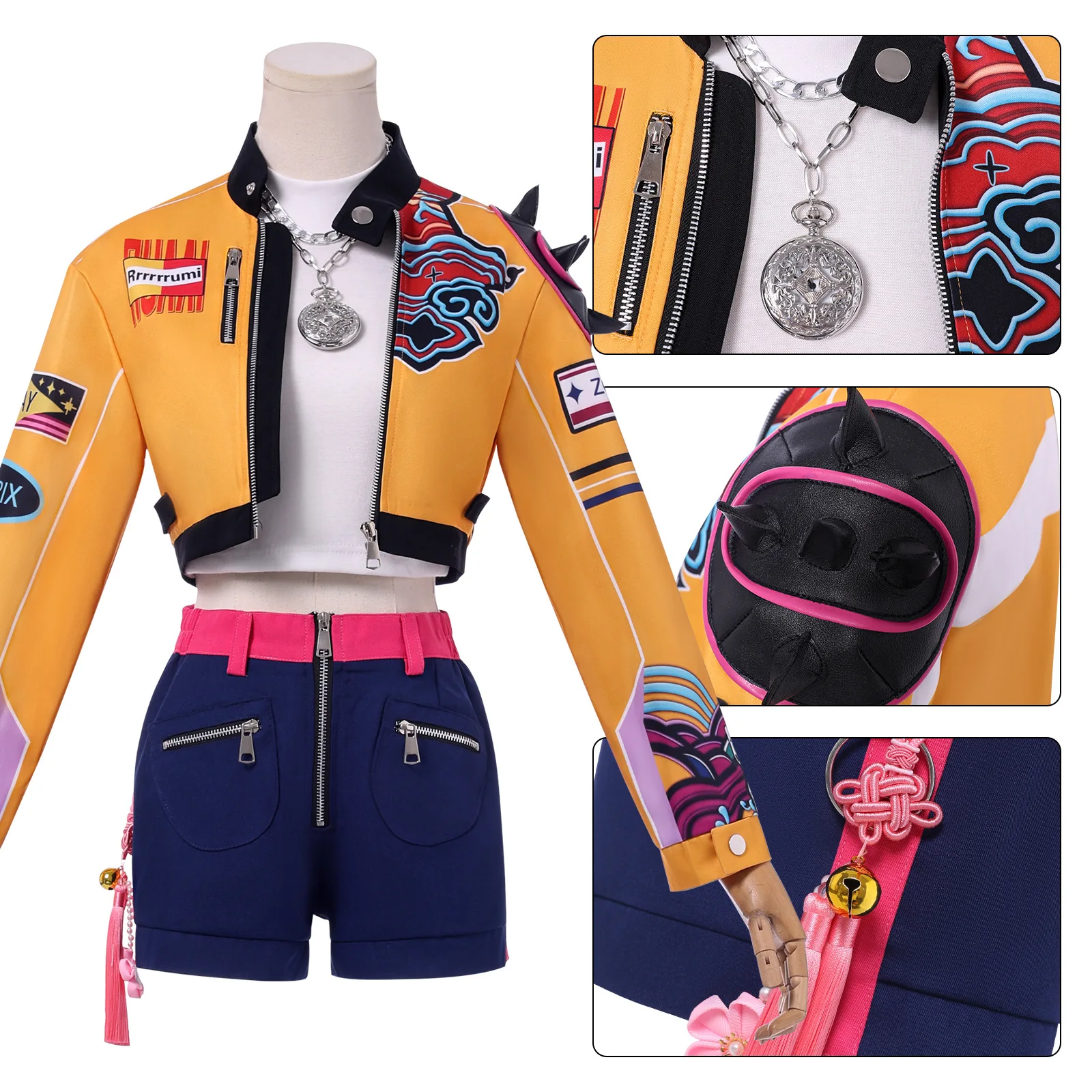 Kpop Demon Hunters Costume Rumi Golden For Kids - UK K Pop Demon ...