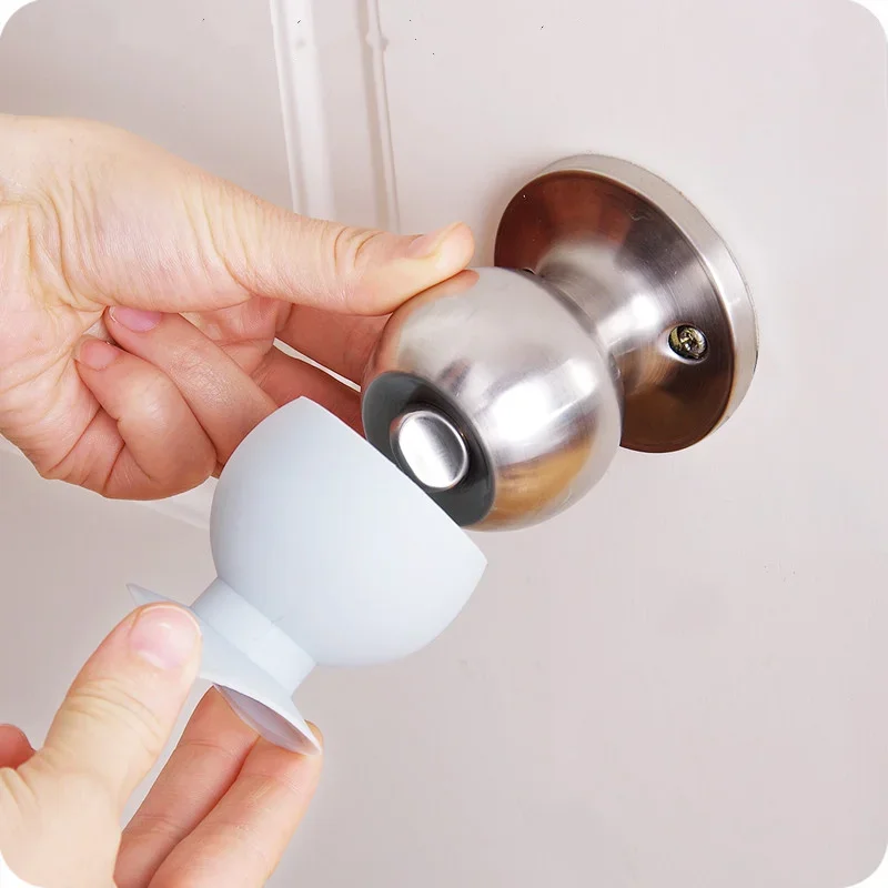 Cup-Type-Door-Knob-Dust-Covers-Round-Rubber-Wall-Protector-Door-Handle ...