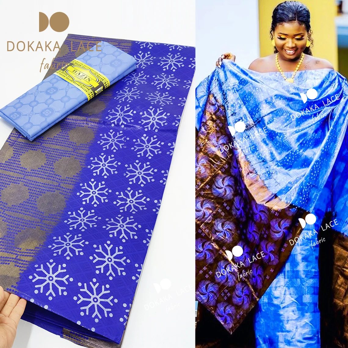 Royal-Blue-100-Cotton-Jacquard-Basin-Riche-Fabric-For-Guinea-Senegal ...