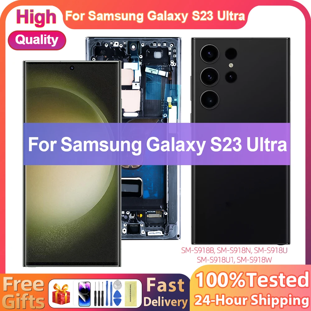 Super-OLED-LCD-For-SAMSUNG-Galaxy-S23-Ultra-Screen-SM-S918B-SM-S918B-DS ...