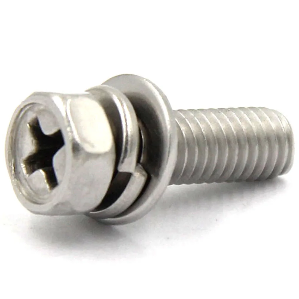 10pcs M3/M4/M5/M6/M8 Hexagon Head Phillips Recessed Screw Three-Piece ...