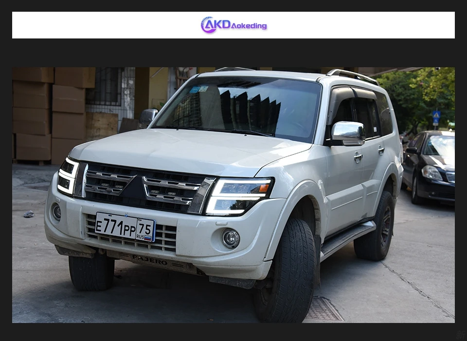 Pajero V93 Headlights 2006-2020 V97 LED Headlight Montero V87 V95 Dynamic Signal Animation DRL ...