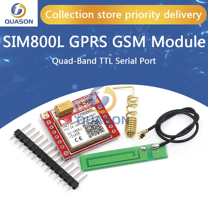 Menor sim800l gprs gsm módulo placa de núcleo cartão microsim quad band ttl porta serial ...